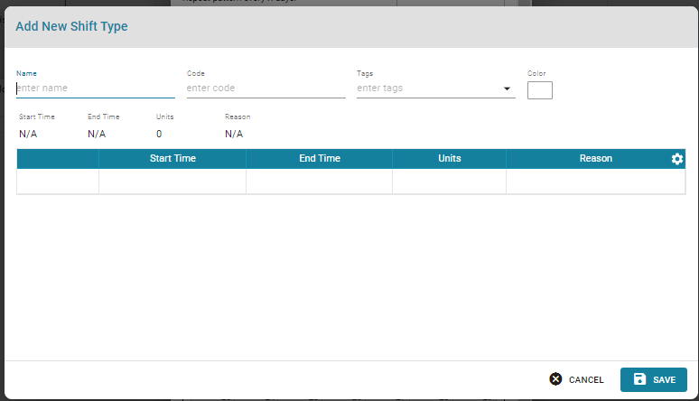 Managing Shift Types – WorkSight Support